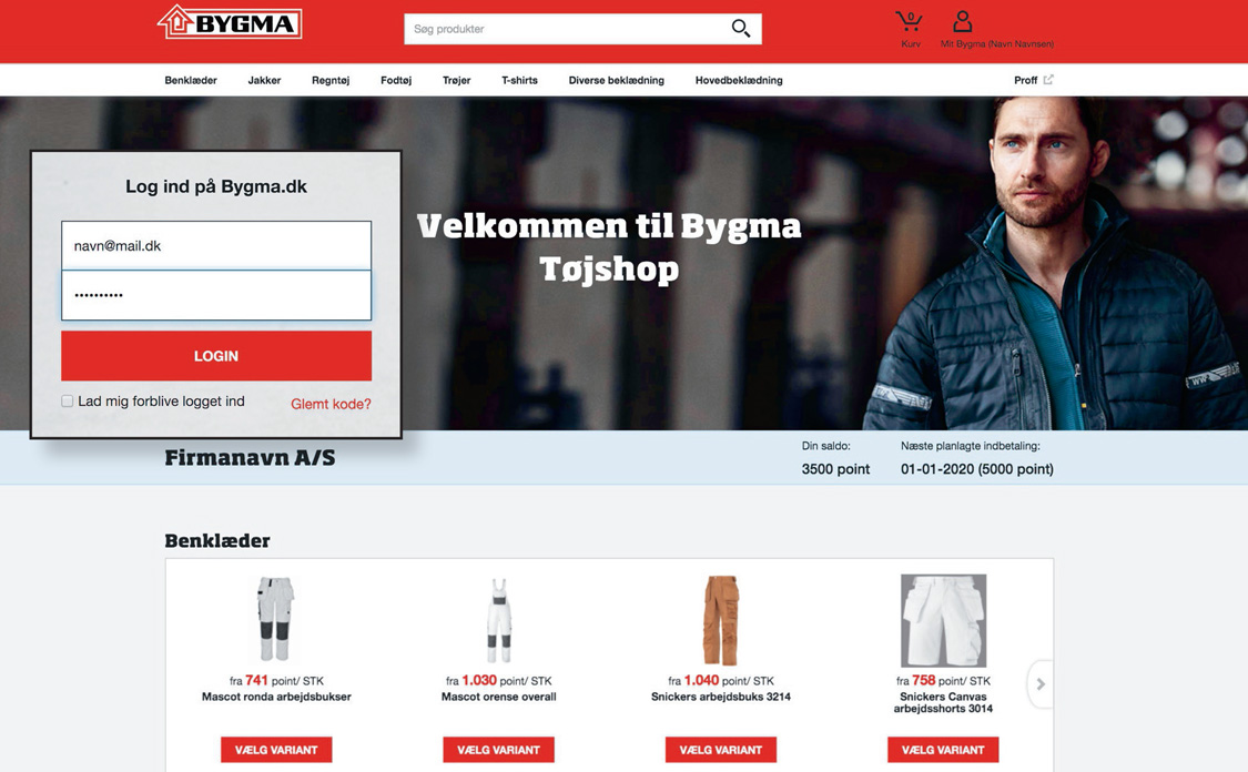 Bestil Arbejdstøj online - Brug Bygma Tøjshop