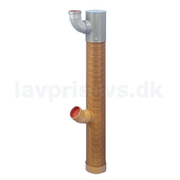 Wavin Tagnedløbsbrønd korrugeret m/bøjning - 200x110mm - Kloak - Bygma