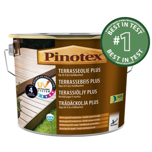 Pinotex Terrasseolie Plus - Klar 5 liter - Køb her
