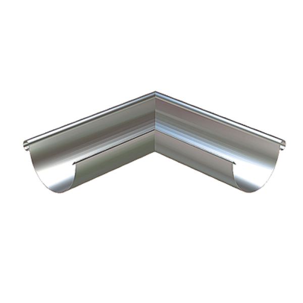 Lindab Rainline Gering 90° udvendig Stålmetallic - - Stål Tagrende ...