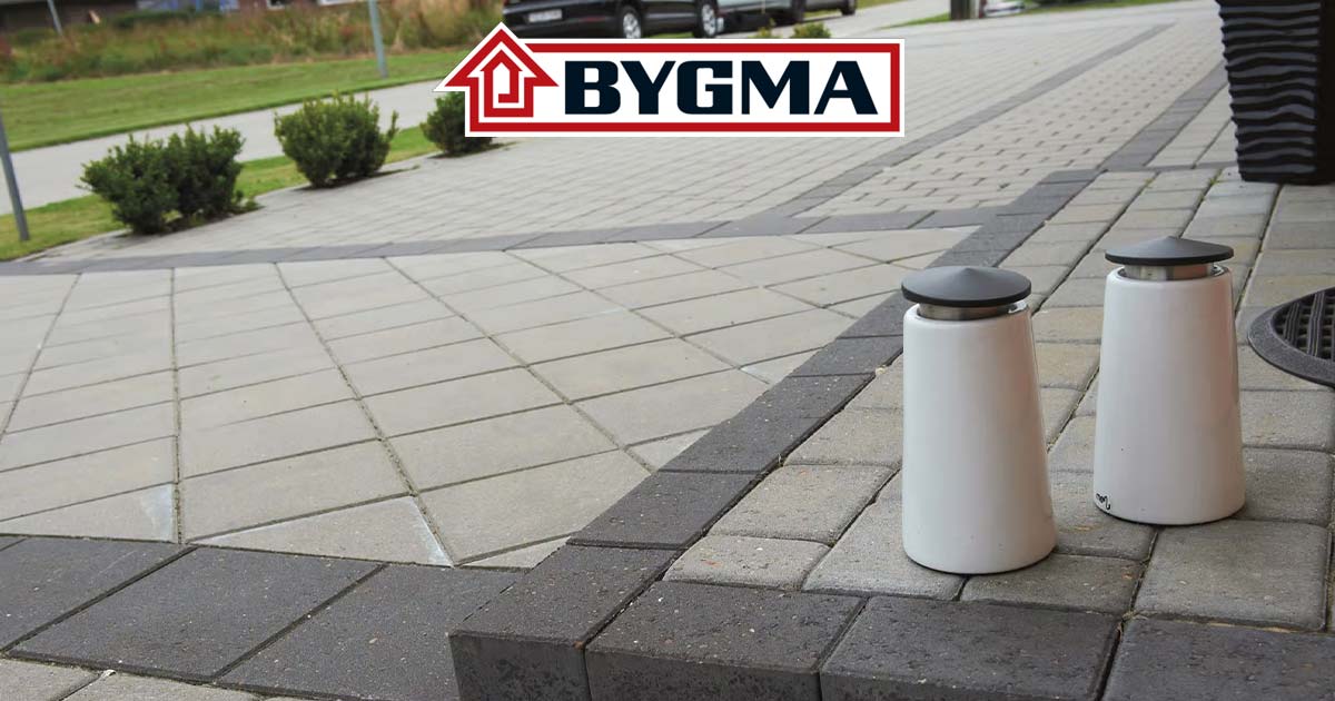 Hjertingsten belægningssten i grå, koks og rødmix | Bygma