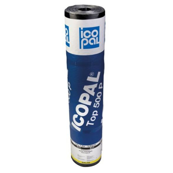 ICOPAL Top 500 P Sort - 0,33x7,5m - Tagpap - Bygma